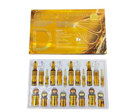 Glutax 8800000gs Supreme Pico Cell Absorption Glutathione Injection Ingredients Detailed