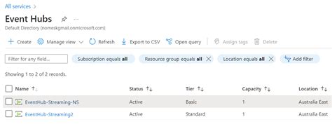 Retrieve The Connection String For Your New Event Hub Aarnet