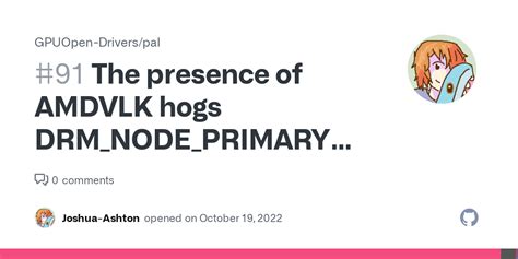 the presence of amdvlk hogs drm node primary even without the vk khr