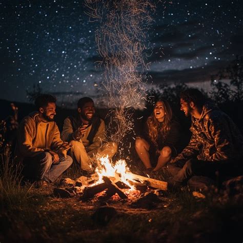 Free Friends Around Fire Image Friends Campfire Stars Download At