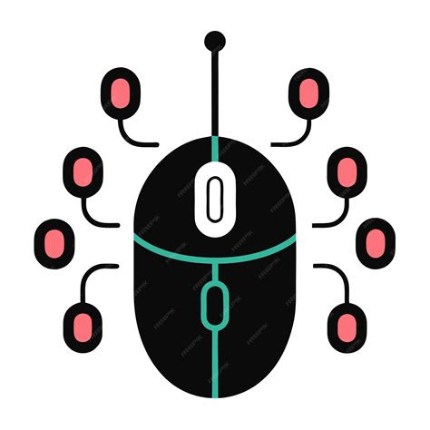 Amazing Hightech Computer Mouse Floating Binary Code Isolated On White