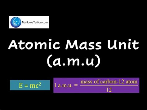 Carbon Atomic Mass Unit Of