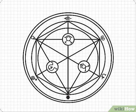 How To Draw A Transmutation Circle 7 Steps With Pictures Alchemy