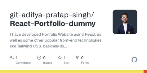 Github Git Aditya Pratap Singhreact Portfolio Dummy I Have