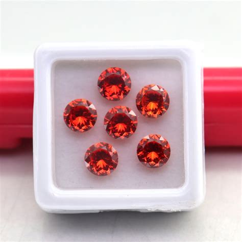 Real Padparadscha Sapphire 6mm Stone 2pcs To 60pcs Lot Padparadscha