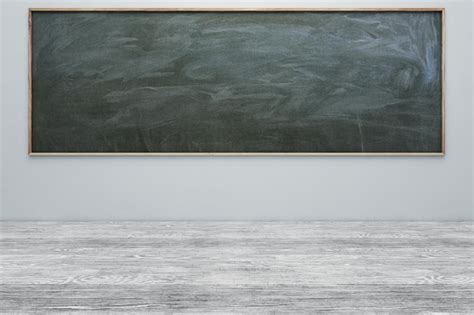 Premium Photo Modern Gray Classroom Interior With Chalkboard And