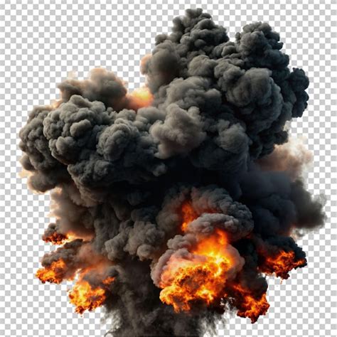Premium Psd Explosion Of Black Smoke