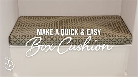 How To Make A Quick And Easy Box Cushion Youtube Sewing Cushions