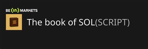 The Book Of Sol Script Price Marketcap Charts And Fundamentals Info