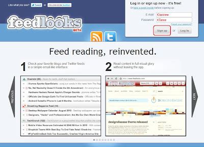 FeedLooks Leer tus Feeds y Twitter en 1 página Curioseando