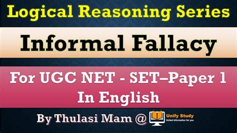 Informal Fallacy In Logical Reasoning Ugc Net Paper 1 Series Day 2 Ugc Net Paper 1 In