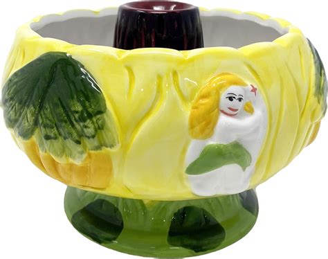 Amehla Scorpion Bowl 32 Ounce Fishbowl Tiki Mug Hand Painted Ceramic