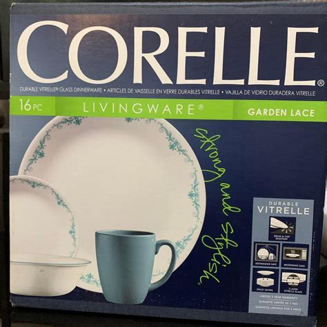 Corelle Living Ware 16 Pc Set Garden Lace Furniture And Home Living Kitchenware And Tableware