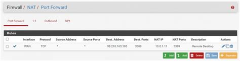 PfSense Firewall WAN LAN And NAT Configuration
