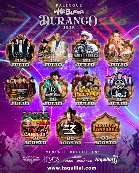 Fiestas De Octubre 2025 Cartelera Palenque Tijuana