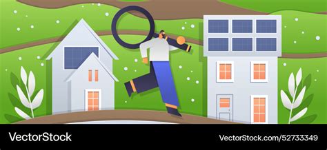 Home Search Concept With Person Holding Magnifying