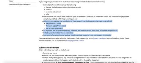 Need Help With Ap Csp Create Task Requirements Rapstudents