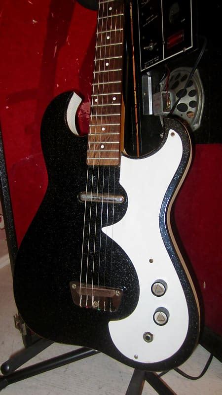 Silvertone Model 1448 Solidbody Electric 1960s Faux Black Reverb