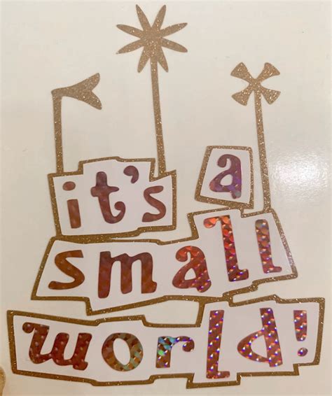 Its A Small World Vinyl Decal Etsy