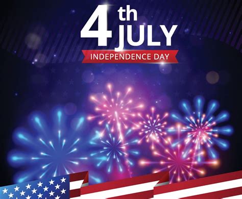 4th Of July Fireworks Background Vector Art And Graphics