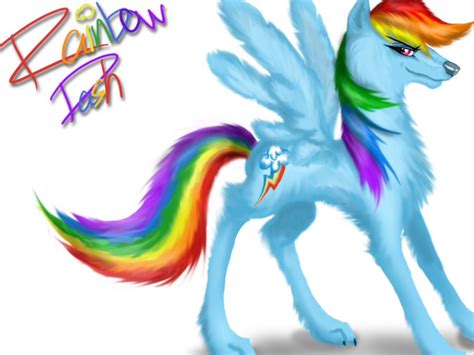 Rainbow Dash Wolf