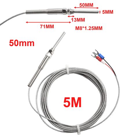 K Type Thermocouple Probe Temperature Sensor Controller 30mm 50mm 100mm 150mm 200mm Sensor Probe