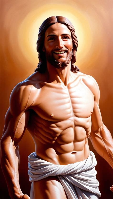 Muscular Jesus Smiling Wallpaper Jesus Wallpaper Jesus Art Jesus