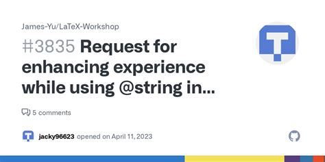 request for enhancing experience while using string in bib files