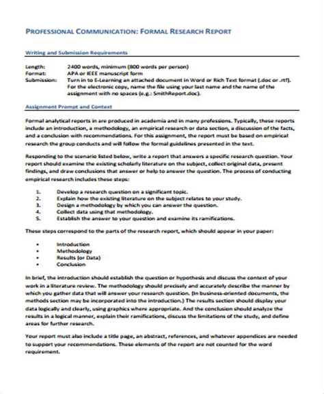 Beautiful Research Report Template