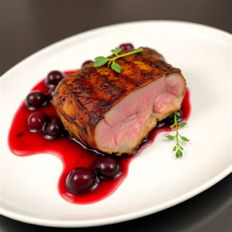 Pan Seared Duck Breast With Cherry Sauce Recipe Cookaifood