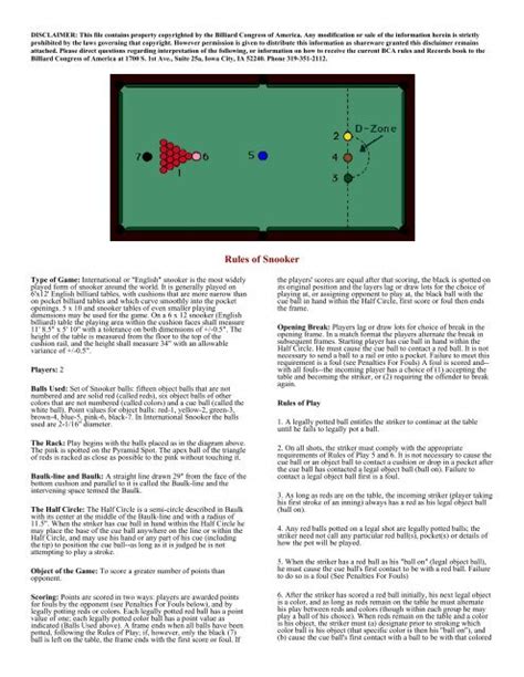 Beginners Explanation Of Snooker Rules Yrvd