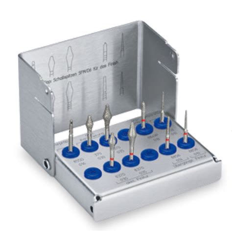 K 4665st Occlusal Onlay Fg Diamond Bur Set Stainless Steel Block Pkt9 Henry Schein New Zealand