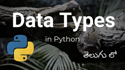 Python Data Types In Telugu What Are Data Types In Python