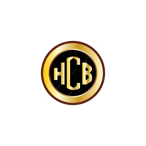 Premium Vector Creative Hcb Letter Logo Design With Golden Circle