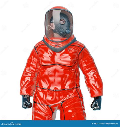 Man In A Biohazard Suit Standing Up Stock Illustration Illustration