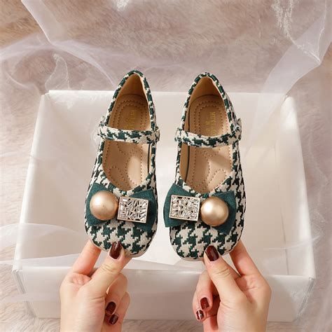 女童皮鞋2022春秋新款仙女公主鞋小女孩时尚洋气平底儿童黑色单鞋虎窝淘