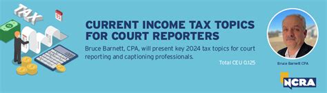 Ncra Current Income Tax Topics For Court Reporters