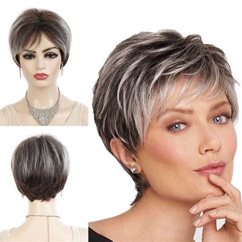 Magiging Dreight Wig Pixie Cut Wigs Para Sa Kababaihan Black Blonde