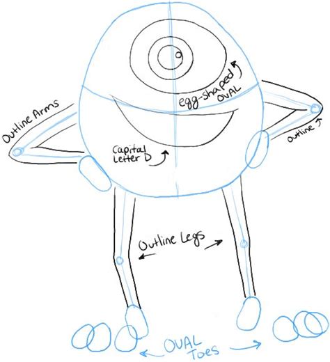 How To Draw Mike Wazowski From Monsters University Drawing Tutorial