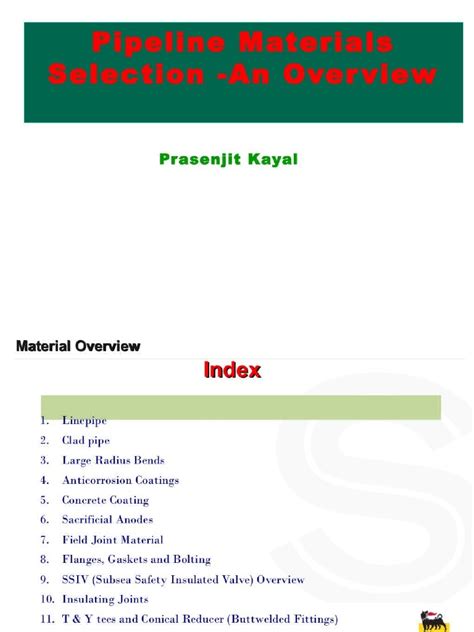Pipeline Materials Selection Pdf