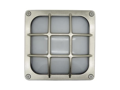 Square Bulkhead Satin Nickel Holdcroft Lighting