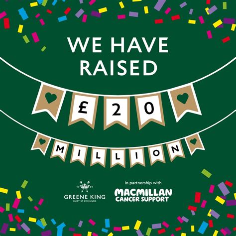 We Have Reached The Massive Milestone Of Raising £20 Million For Macmillan Cancer Support In