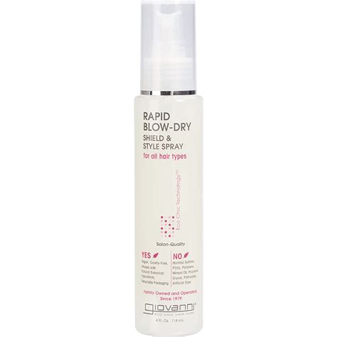 Rapid Blow Dry Shield And Style Spray Giovanni Cosmetics