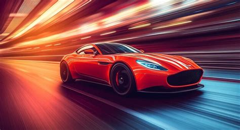 Highspeed Racing Car Dynamic Motion Premium Ai Generated Image