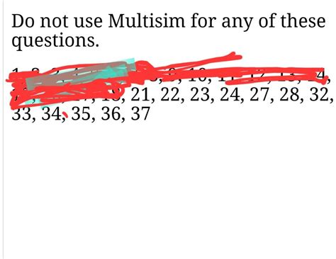 Solved Do not use Multisim for any of these questions و ه Chegg