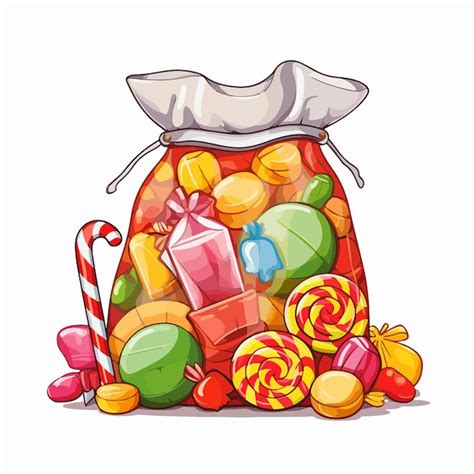 Sweet Sweets Pouch Bag On White Background Premium Ai Generated Vector