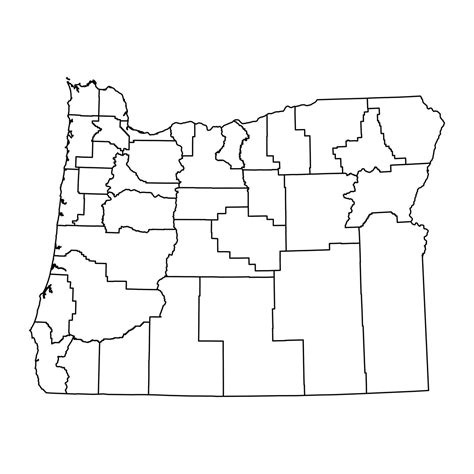 Oregon State Map With Counties Vector Illustration 25451004 Vector
