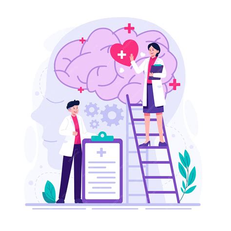 Premium Vector The Doctors Learning Human Brain Flat Illustration