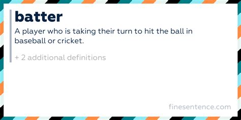 Batter Meaning Definitions Translation And Examples