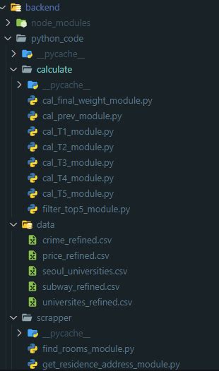 백엔드 코드 리뷰 Reactjs Nodejs Python을 이용하여 대학생 자취 지역 추천 서비스 만들기